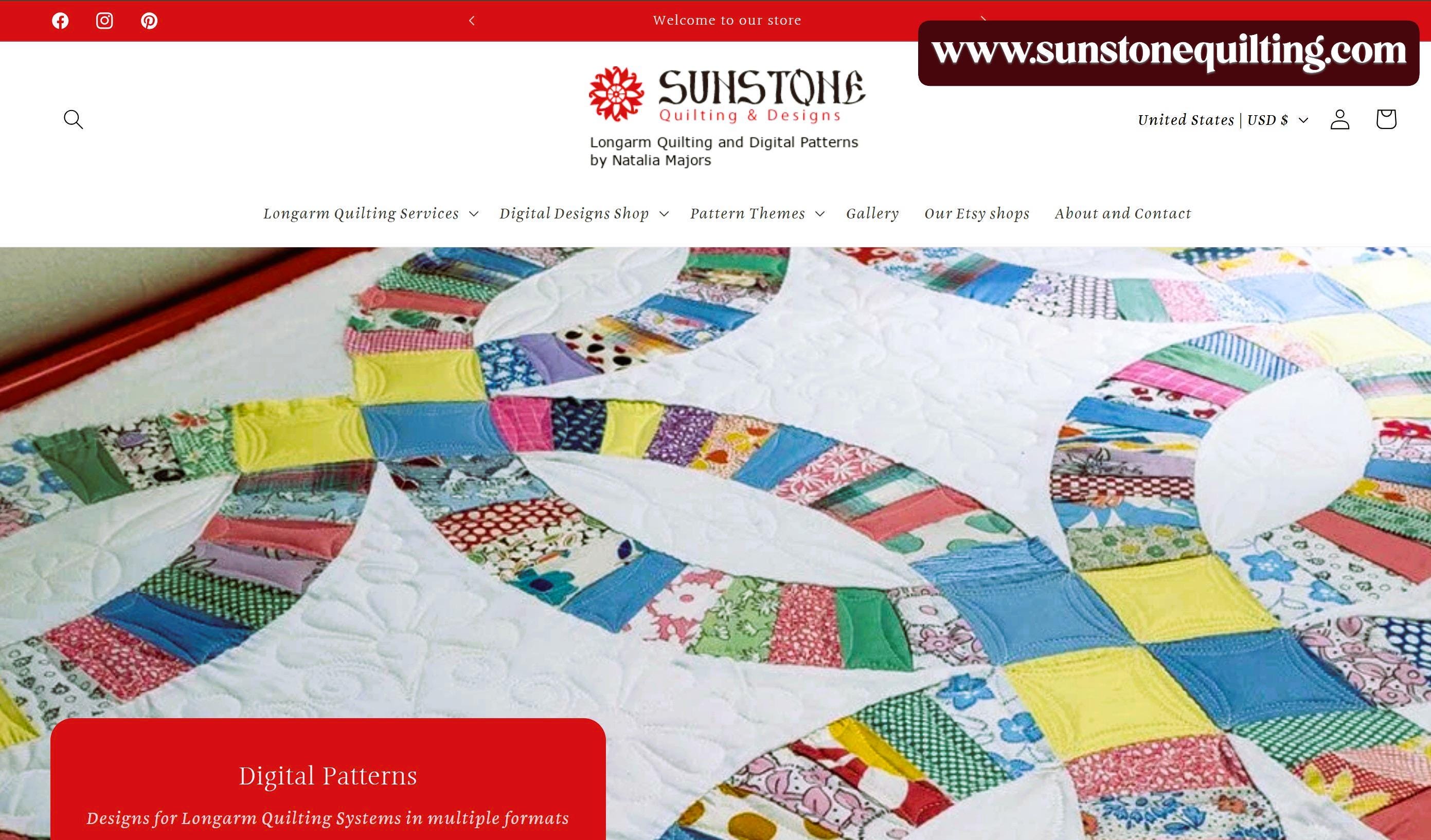 E2E NM Sunflower - Longarm Machine Quilting Digital Pattern - Edge to ...