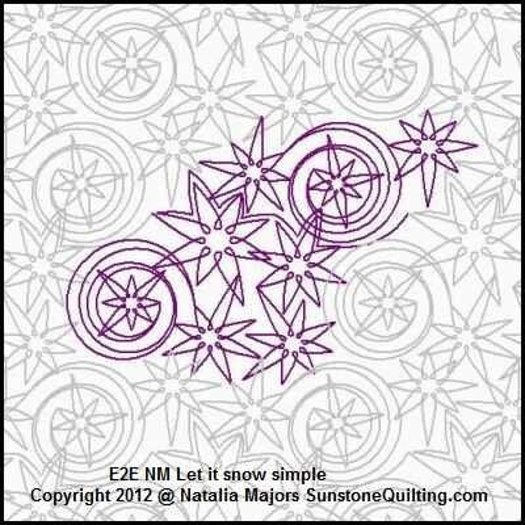 Longarm Machine Quilting Digital Pattern - E2E NM Let It Snow Simple - Edge to Edge Pantograph ...