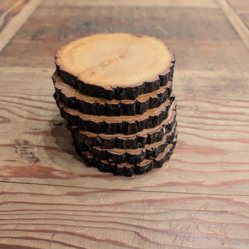 Rustic Live Edge Coasters - Etsy