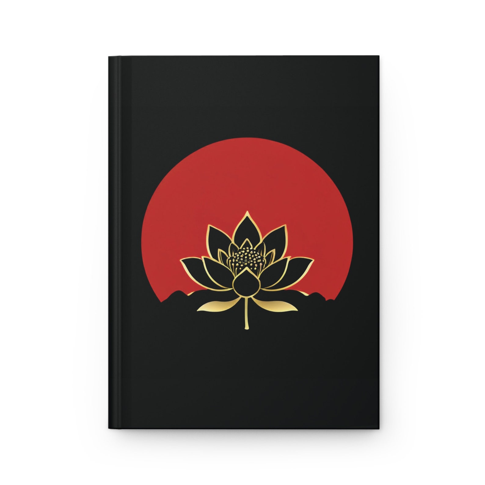 Minimalist Lotus Flower in Front of Red Sun - Japanese Inspired ...