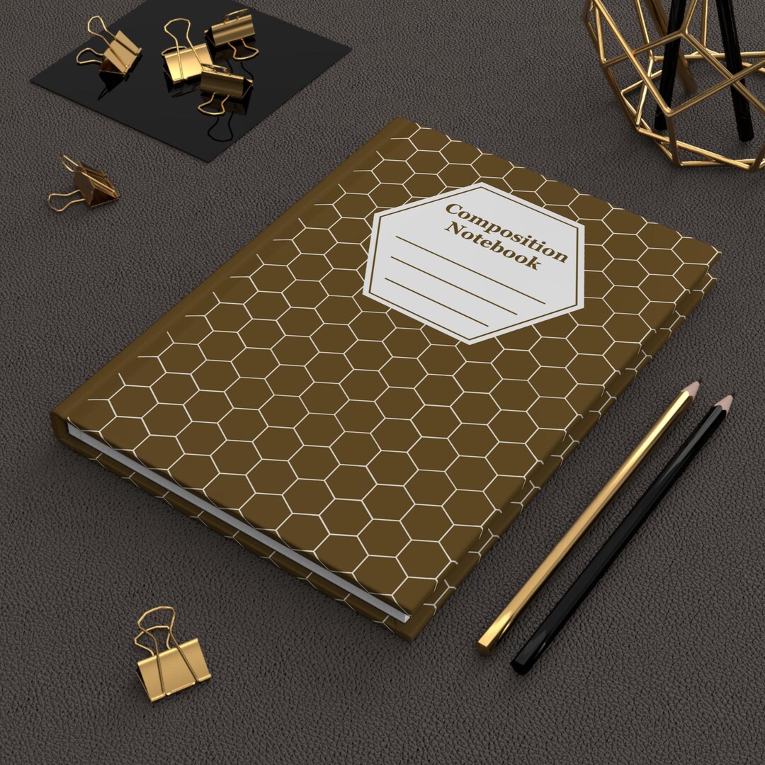 Dark Brown Honeycomb Composition Notebook Honey Composition Notebook ...