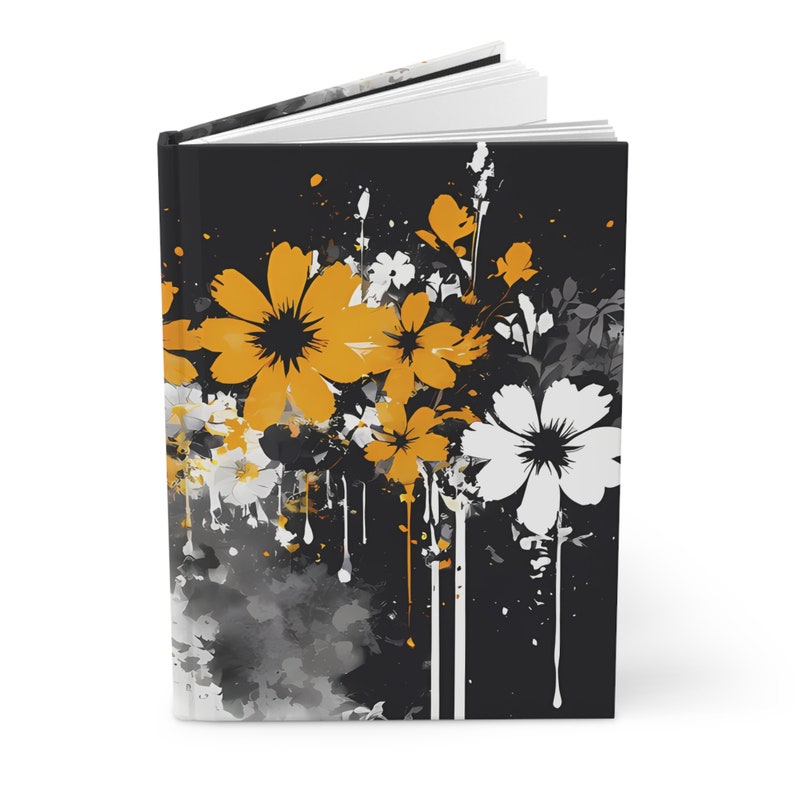 Inky Floral Wraparound Picture Notebook Aesthetic Journal Creative ...