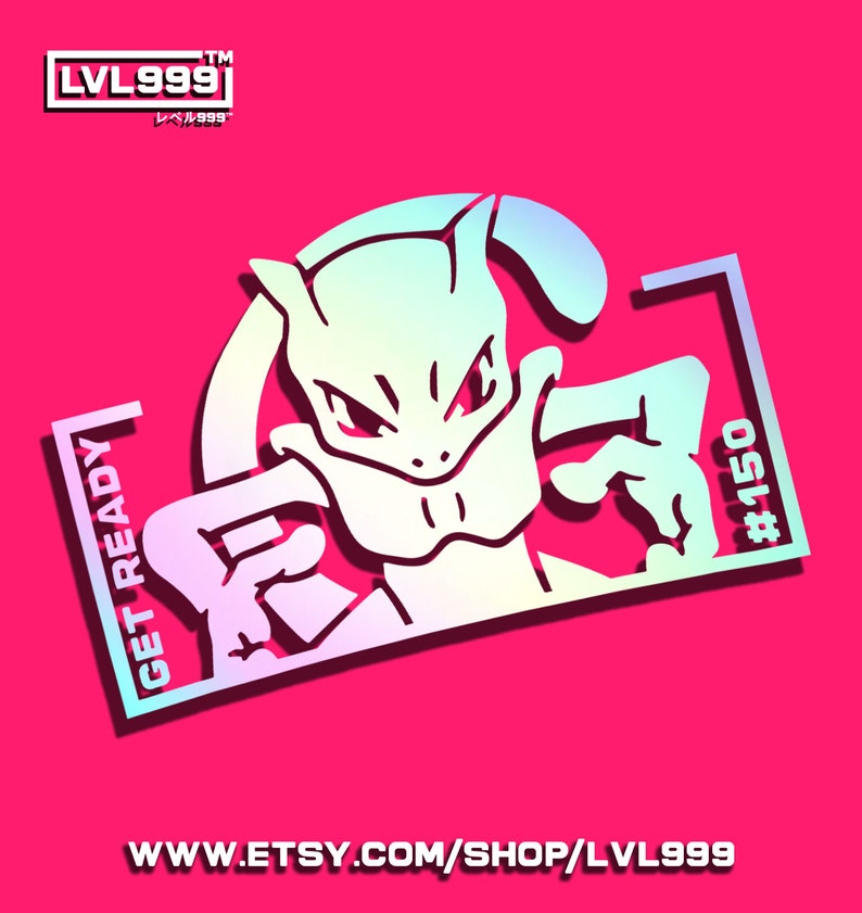 Pokemon Mewtwo Vinyl Decal Vinyl Sticker JDM - Etsy