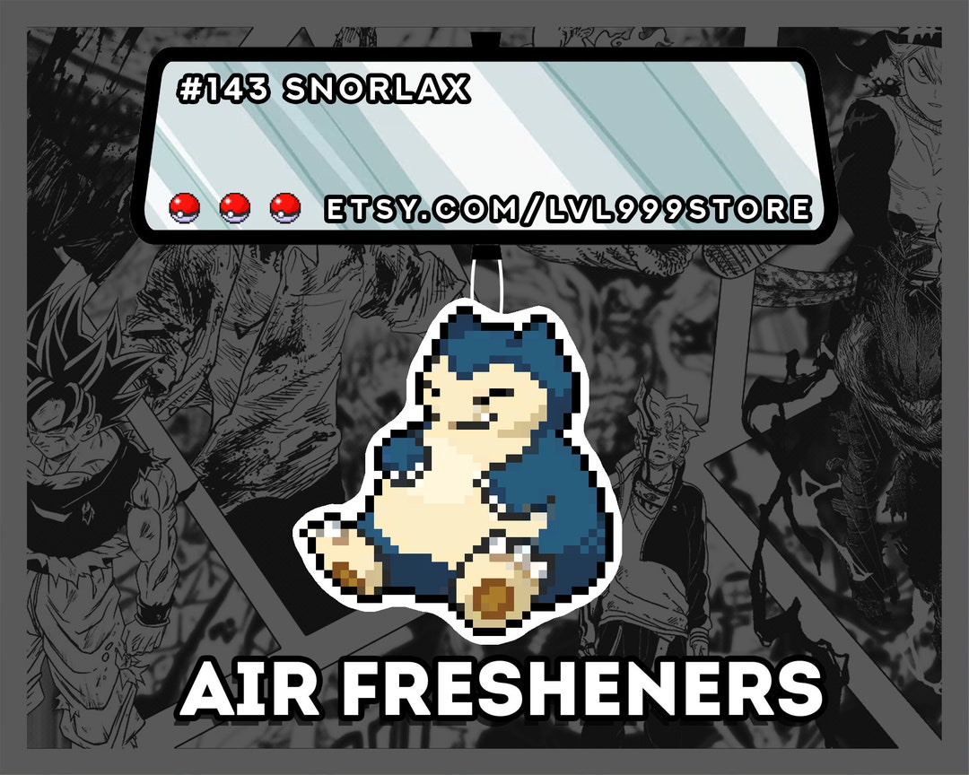 Pokepixel Snorlax Car Air Freshener Car Accessory Gaming Pixel - Etsy