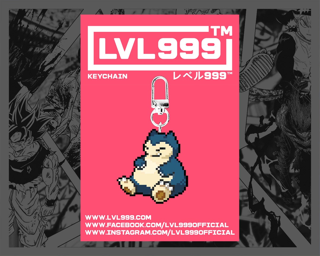 Pokemon Snorlax Keychain Car Accessory Gaming Pixel - Etsy