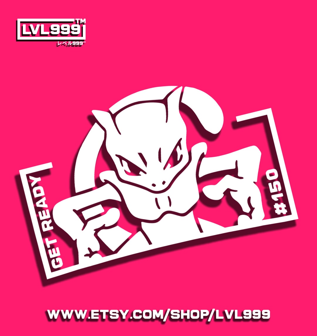 Pokemon Mewtwo Vinyl Decal Vinyl Sticker JDM - Etsy