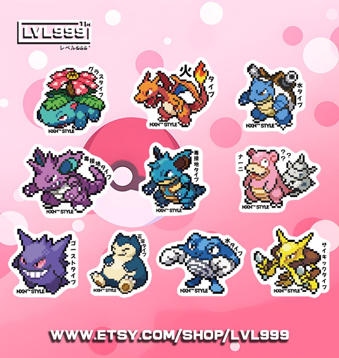 Pokemon Vinyl Stickers Decal Mini Waterproof Quality Viny - Etsy