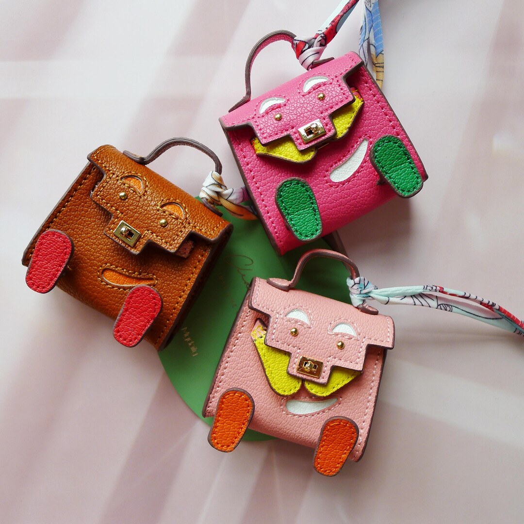 Handmade Natural Leather Decorative Pendants/mini Bag Pendants/handmade ...