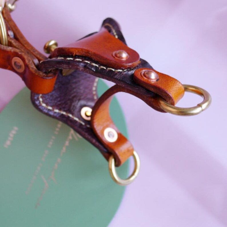 Handmade Leather Saddle Keychain: Equestrian Bag Charm;handmade Leather ...