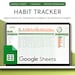 Habit Tracker Google Sheets Spreadsheet Template Daily Weekly Monthly ...