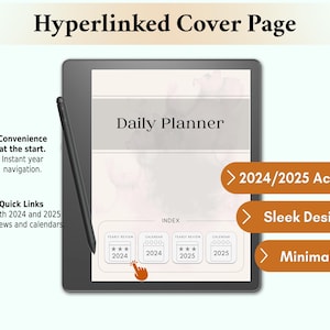 Kindle Scribe Templates Daily Planner 2024 2025 Calendar Hyperlinked ...