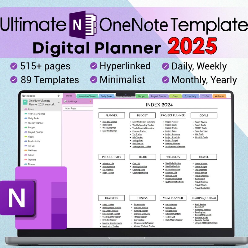 Onenote Templates - Etsy