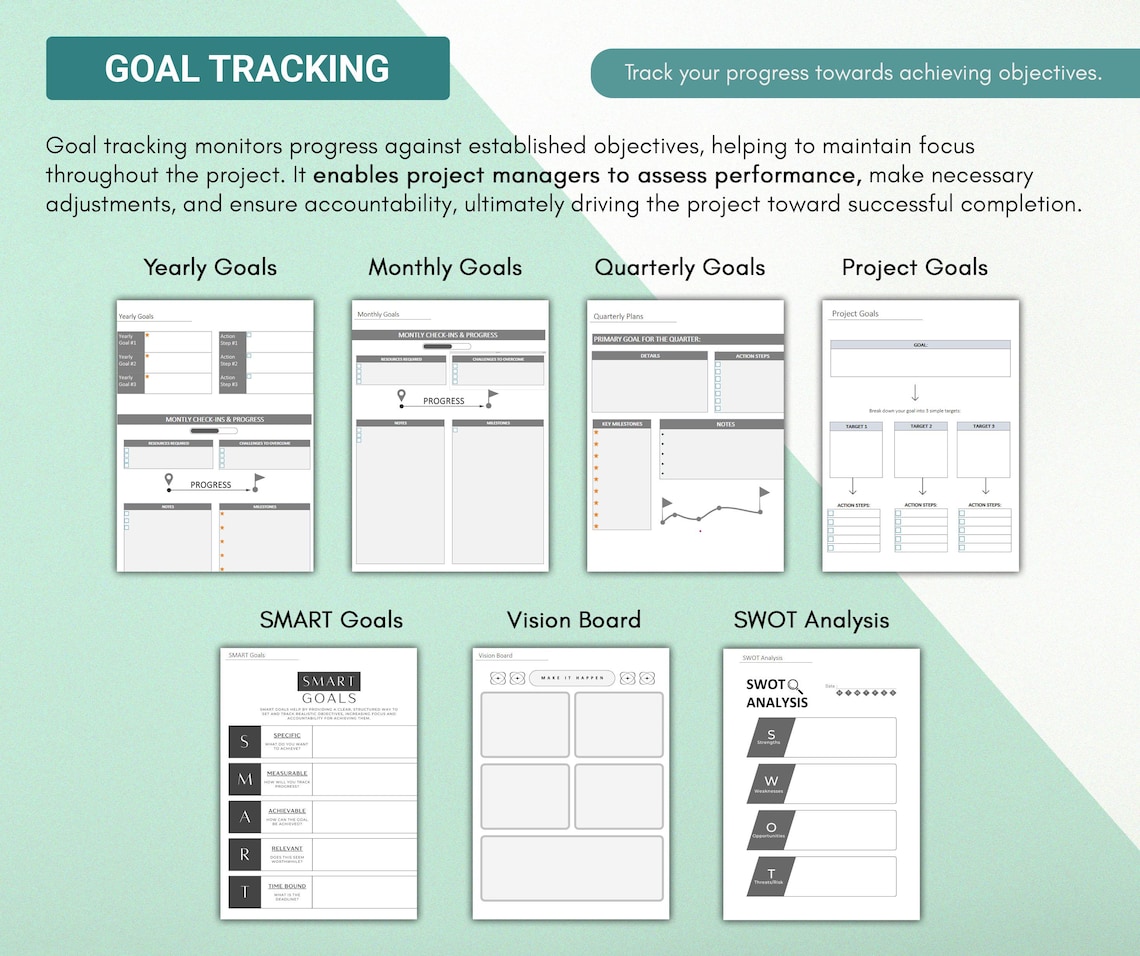 Onenote Project Planner Template: Project Management, Task & Goal ...