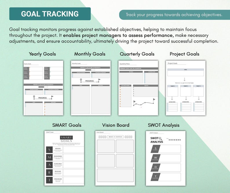 Onenote Project Planner Template: Project Management, Task & Goal ...