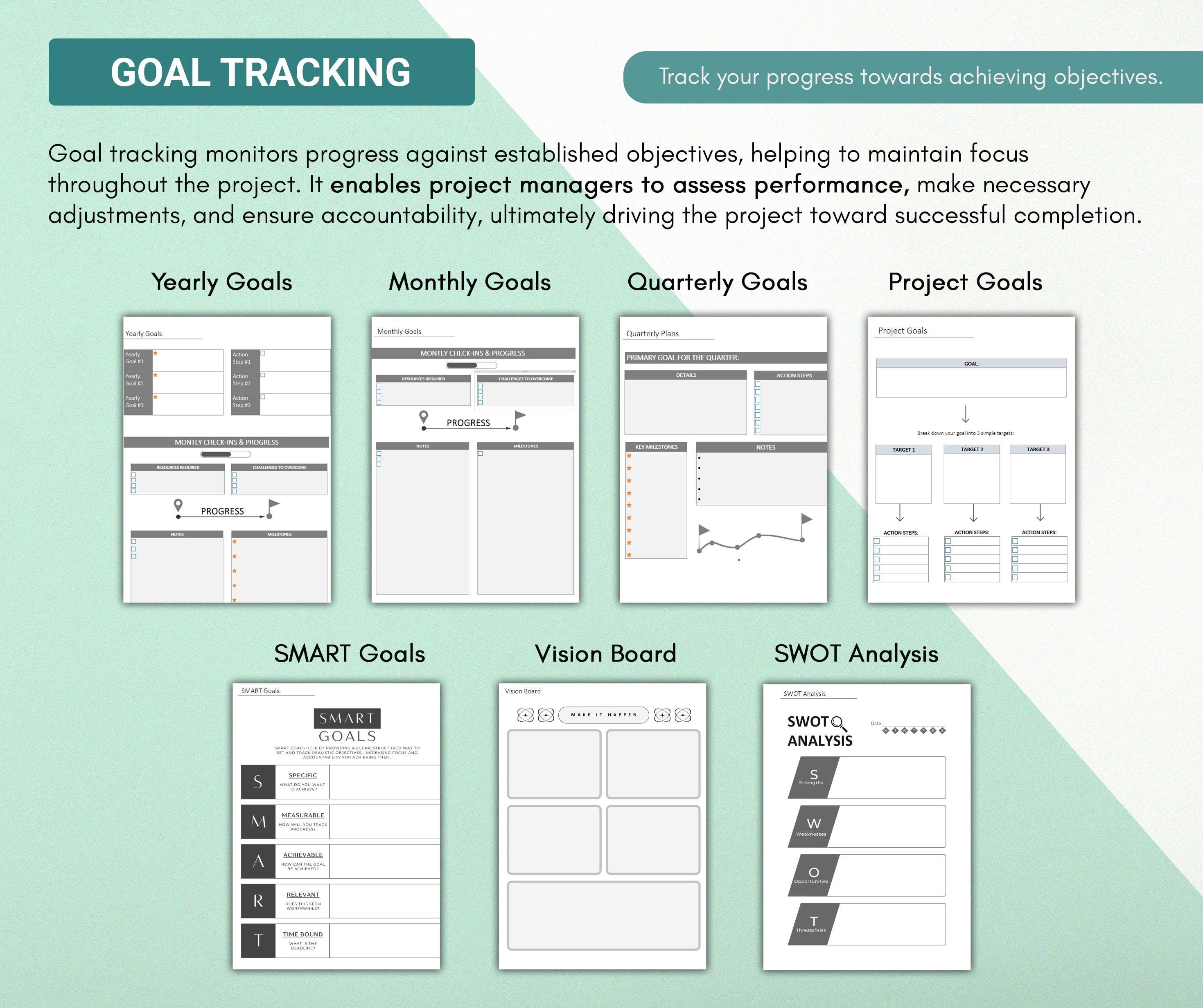 Onenote Project Planner Template: Project Management, Task & Goal ...