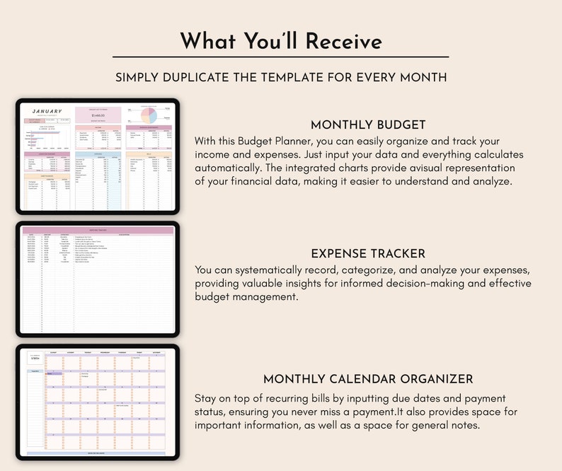 Google Sheets Budget Planner: Monthly, Weekly, Biweekly Template ...