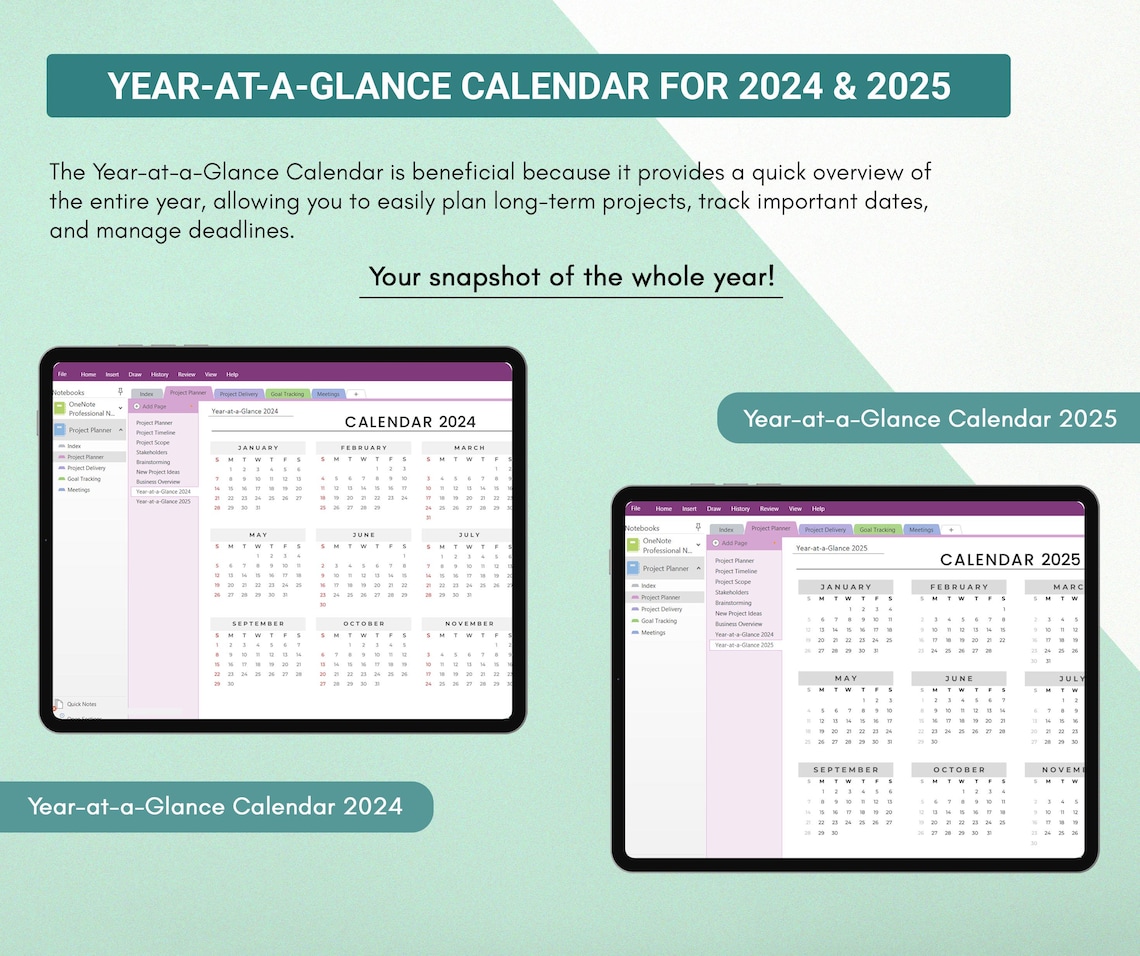 Onenote Project Planner Template: Project Management, Task & Goal ...