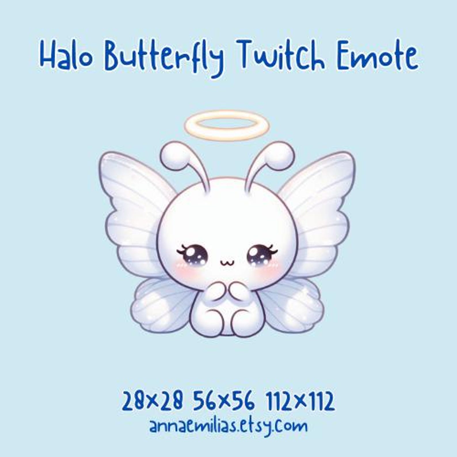 Cute Twitch Emote | Cute Angel Butterfly Kawaii Emoji for Streams - Etsy