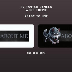 Wolf Twitch Panels Pack, Streamer Graphics Kit, Gamer Panels Set ...