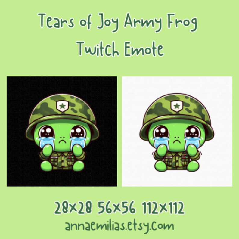 Cute Frog Twitch Emote Crying Kawaii Animal Streaming Assets for Stream ...