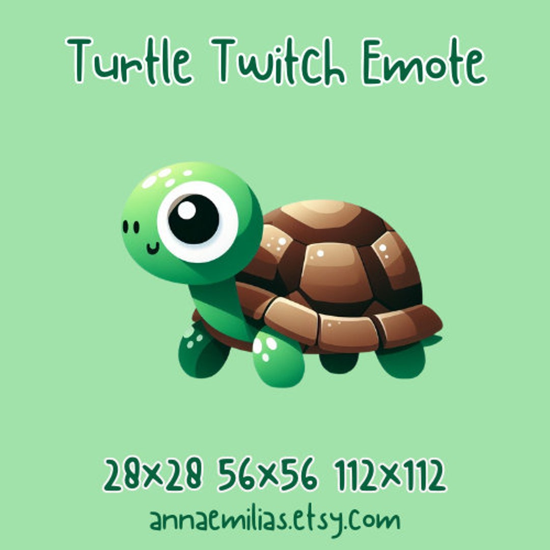 Turtle Twitch Emote | Tortoise Twitch Streaming Chat Icon | Animal ...