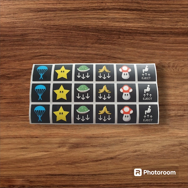 Mario Button Stickers Car - Etsy