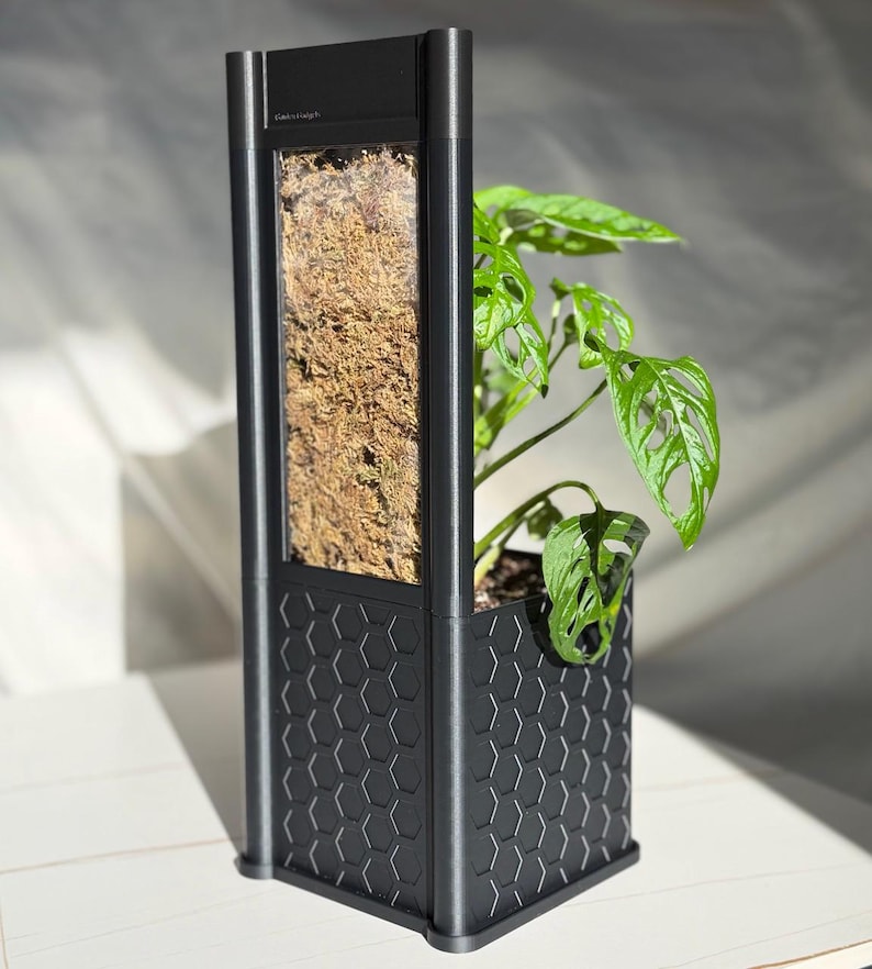 Architectural Honeycomb Moss Pole System | Modular Matte Black Aroid ...