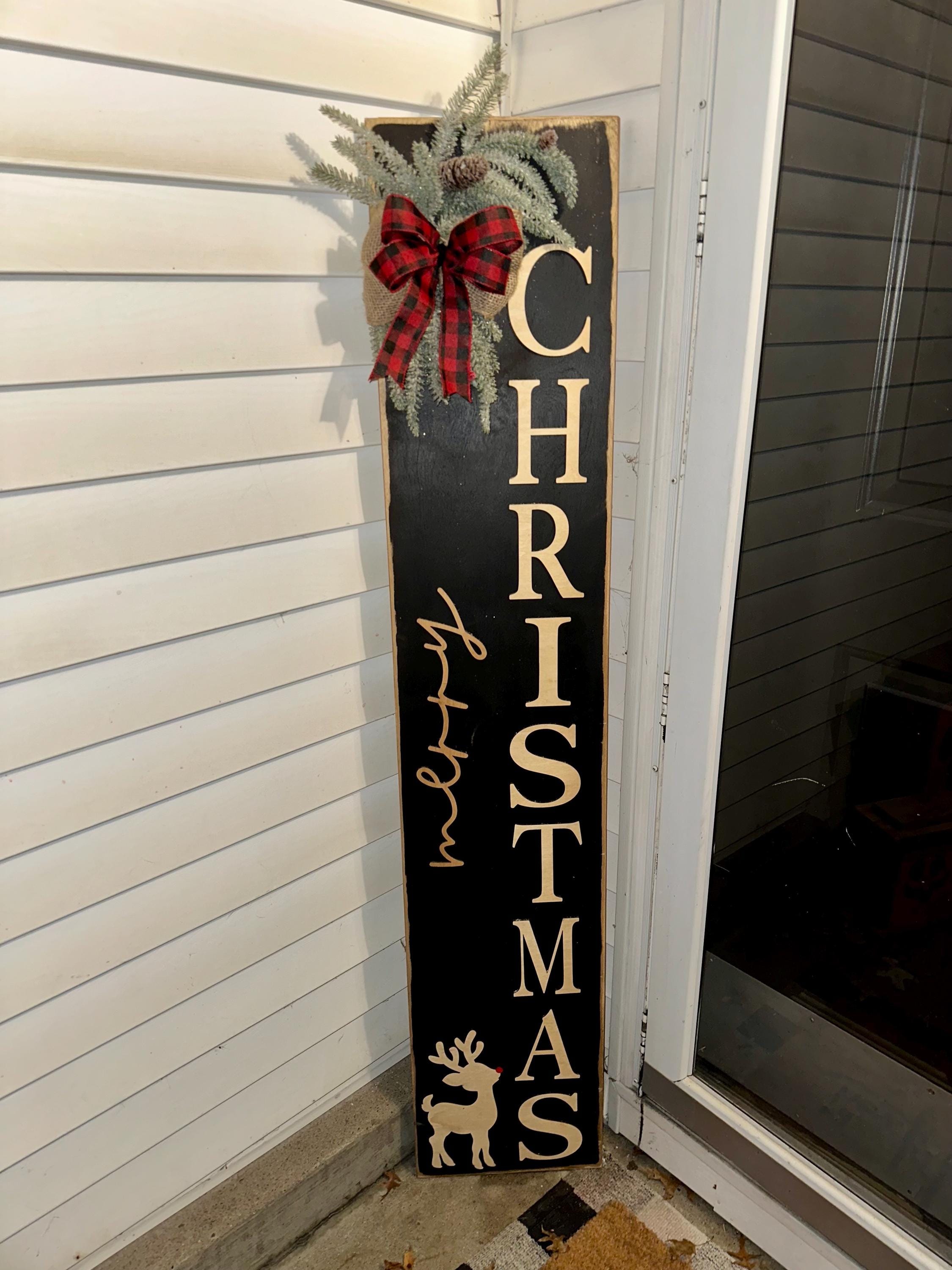Christmas Rudolph Sign 3D Wood Sign Christmas Sign Christmas Porch Sign ...