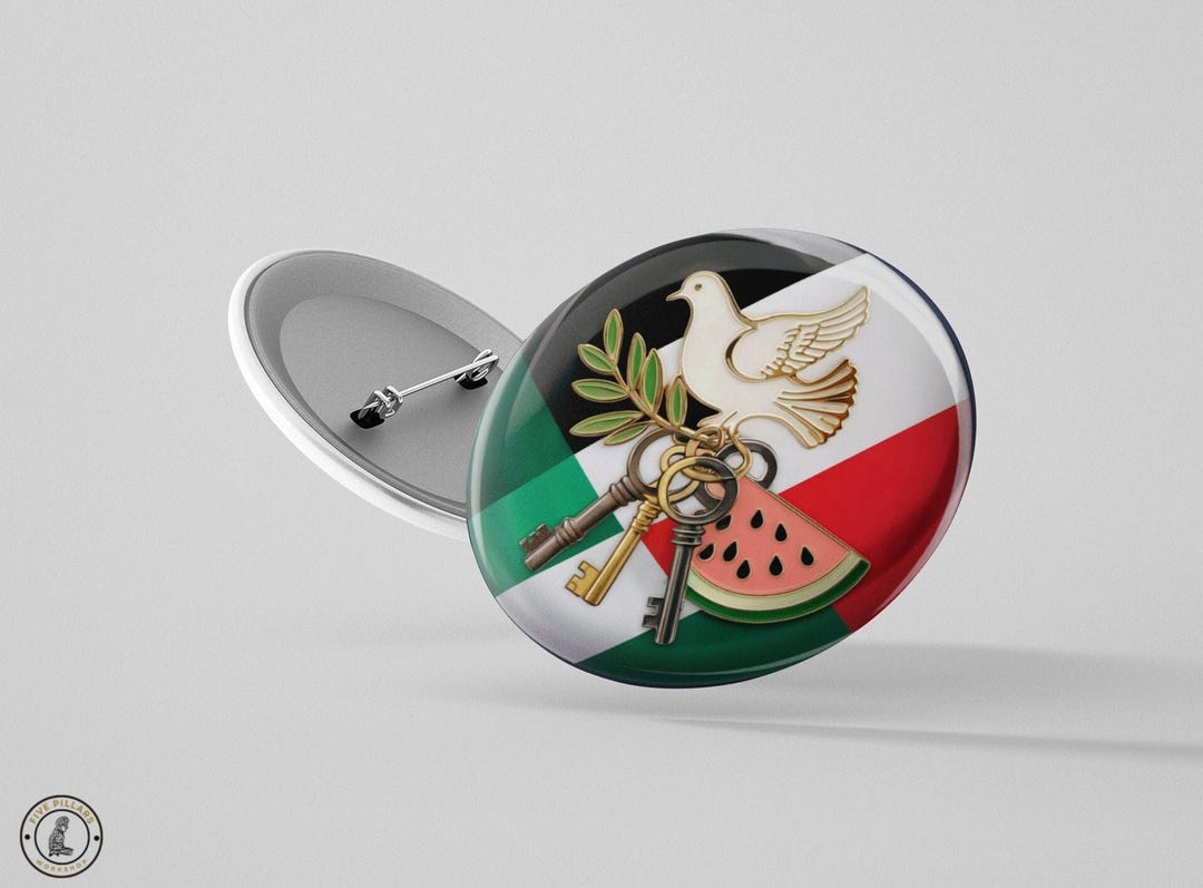 Palestinian Watermelon Pin for Backpack Jacket Metal Safety Button Pin ...