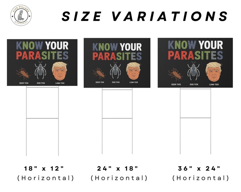 Yard Sign Know Your Parasites With Metal Stake Water Resistant Made in ...