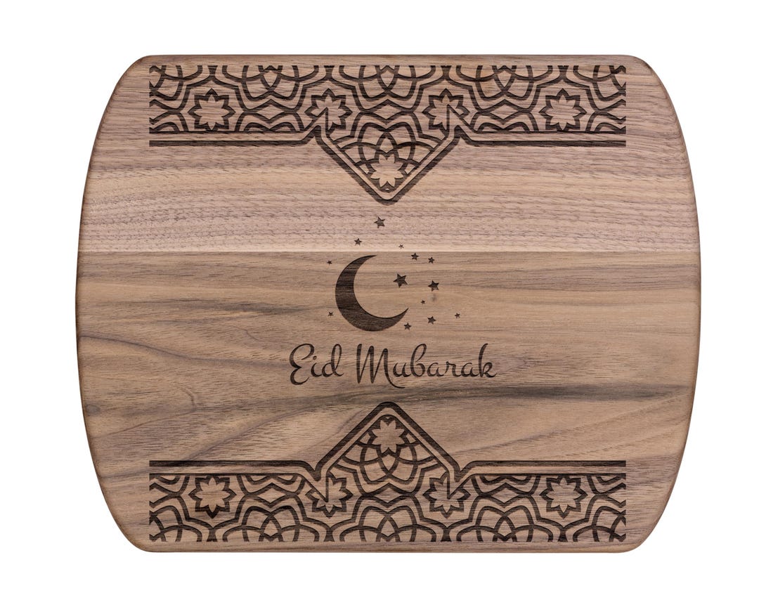 Eid Mubarak Engraved Cutting Board | Islamic Gift for Muslim Families ...