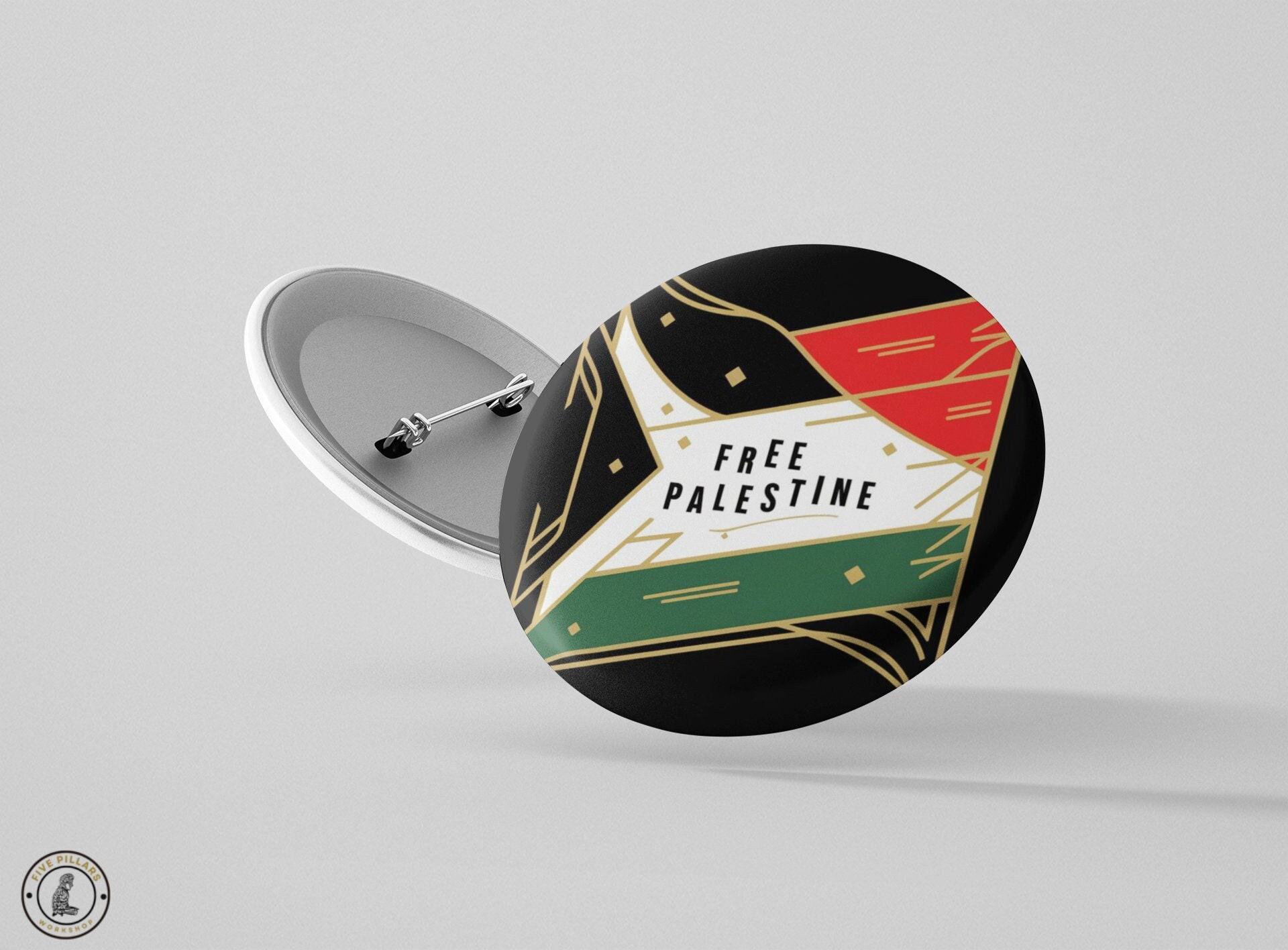 Free Palestine Pin for Backpack Jacket Metal Safety Button Pin Free USA ...