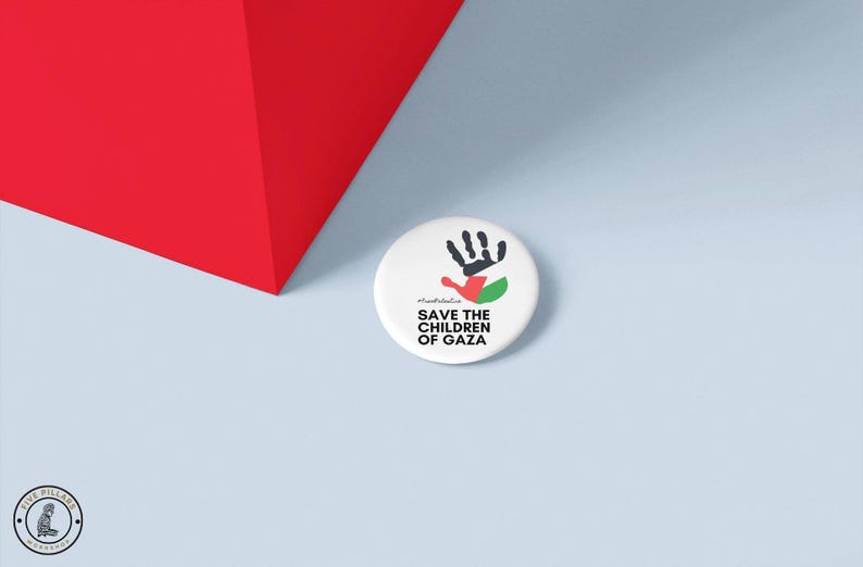 Pin Save the Children of Gaza for Backpack Apparel Metal Safety Pin ...