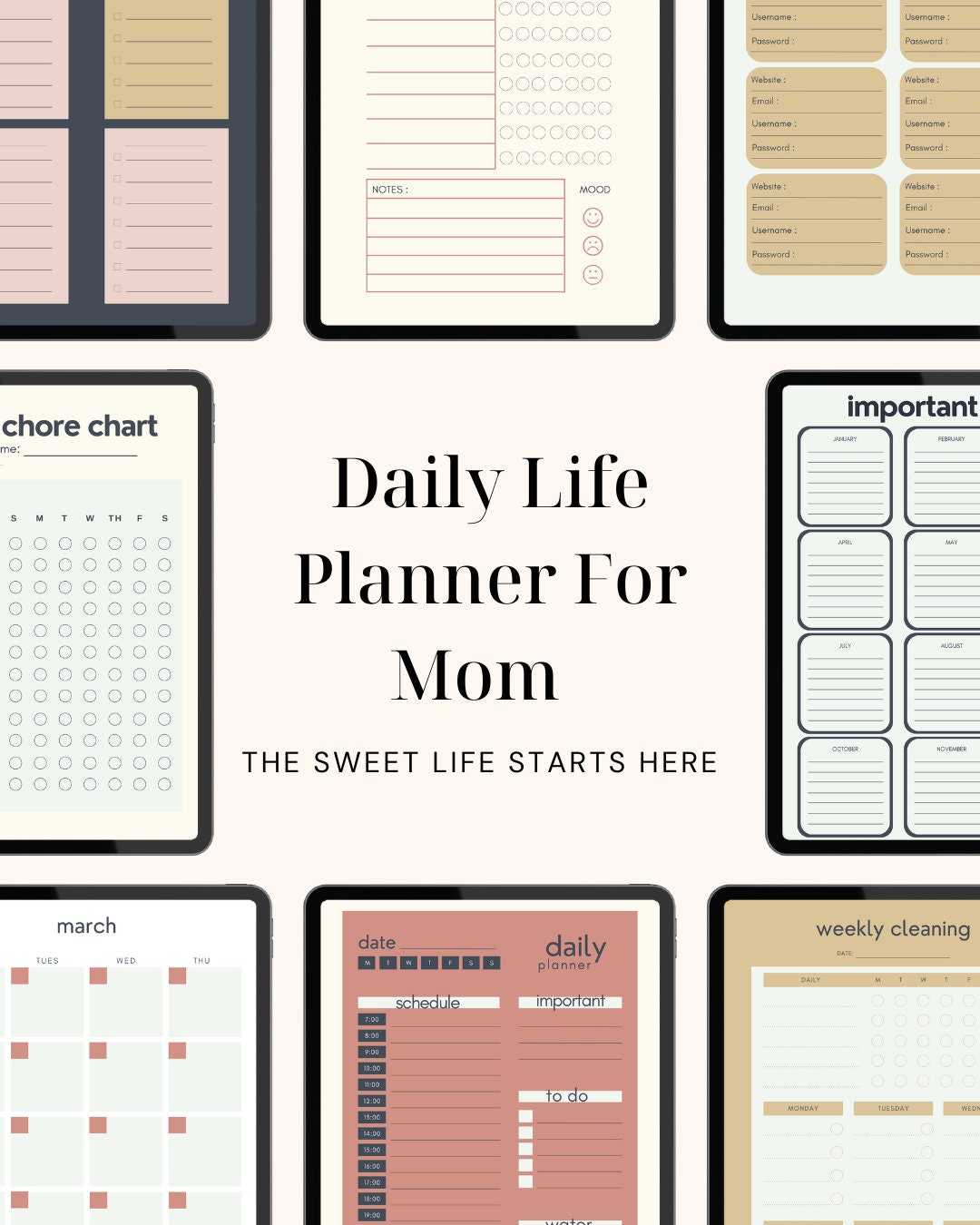 Mom Life Planner, Household Planner Printable, Busy Mom, Home ...