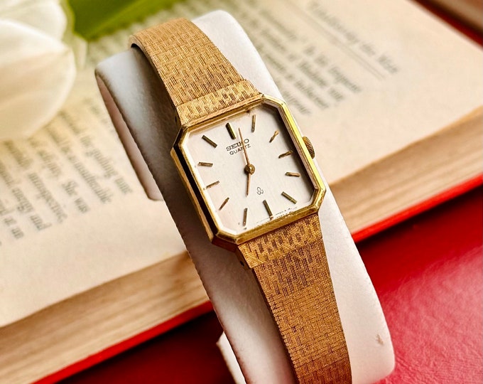 Vintage Seiko Exceline Gold Plated 1220 5090 Lady Quartz Watch Japan Square Tank Shape 25mm - Etsy