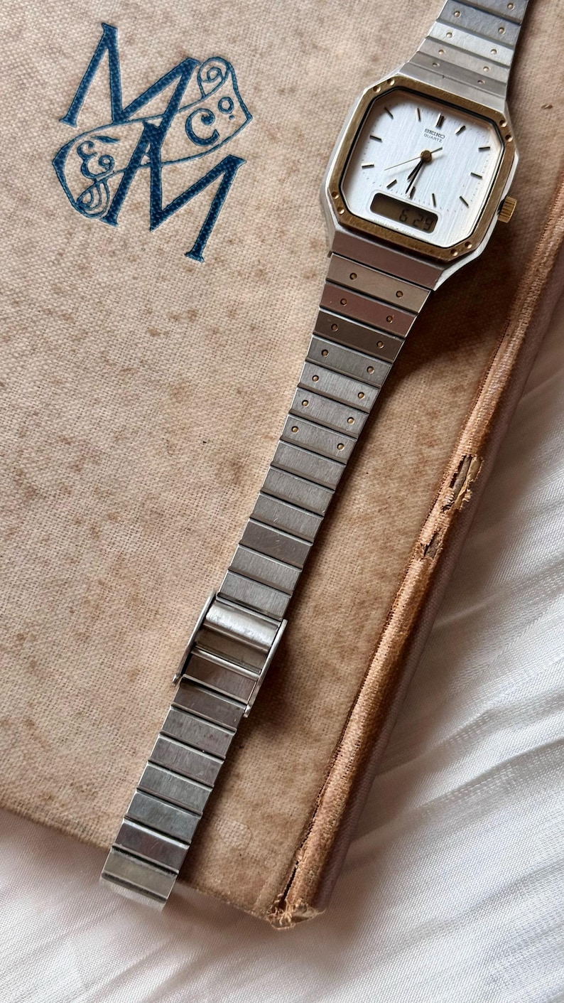 Vintage Seiko Watch Digi Ana Dual Time 1980s - Etsy