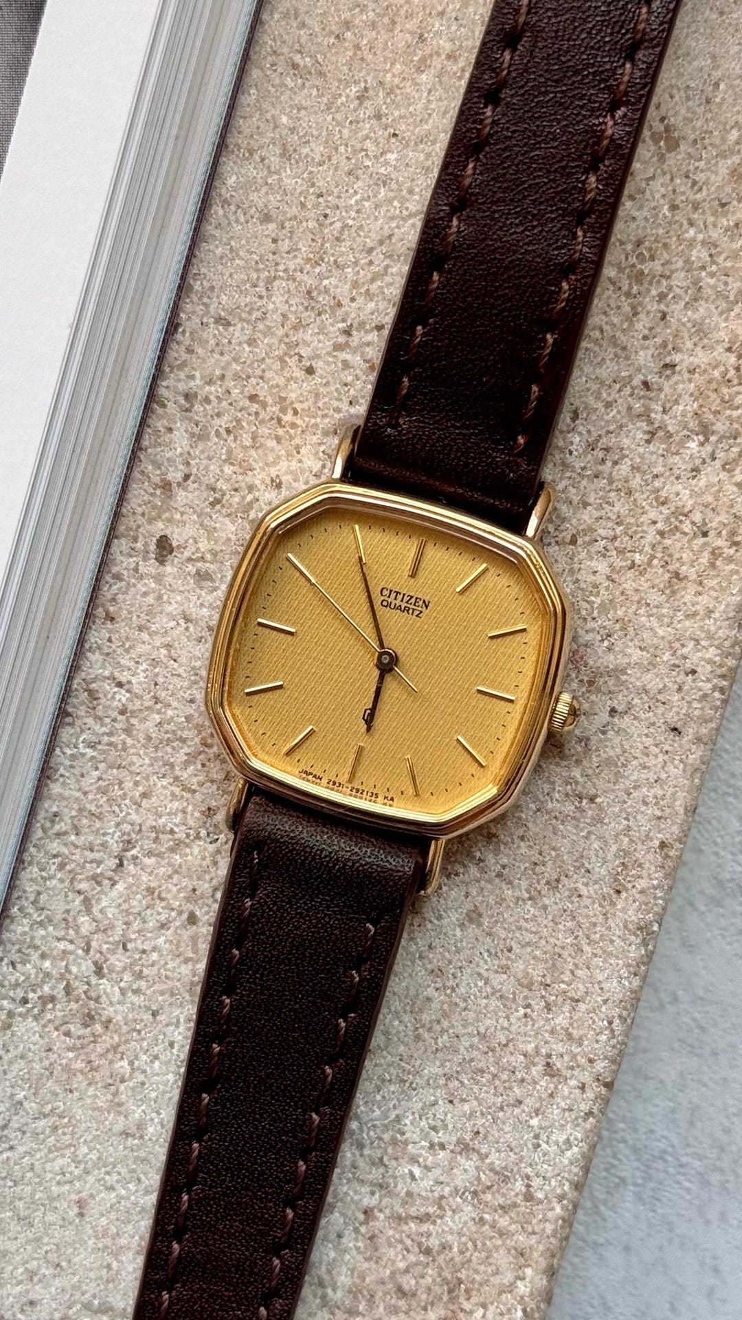Citizen Vintage Watch 1993 - 18k Gold Plated - Etsy