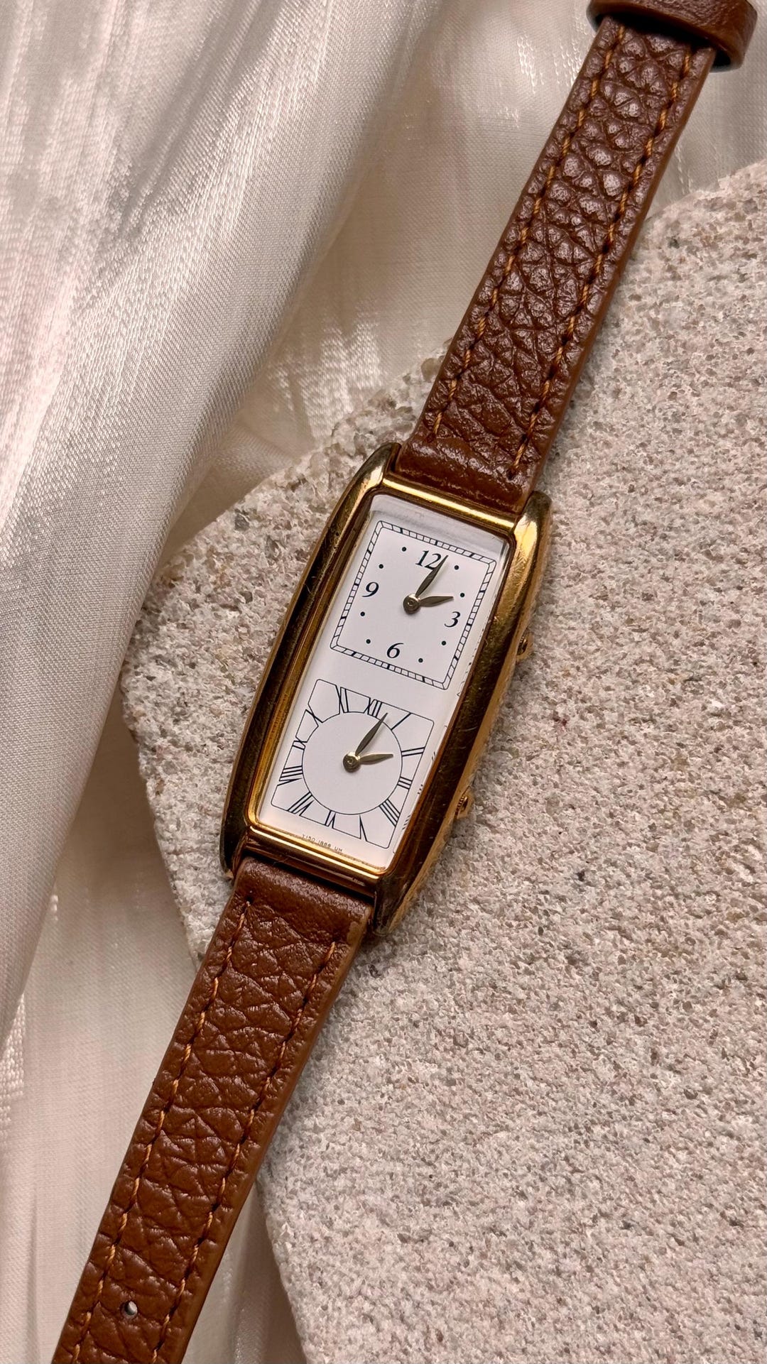Avon Dual Time Vintage Watch - Gold Plated - Etsy