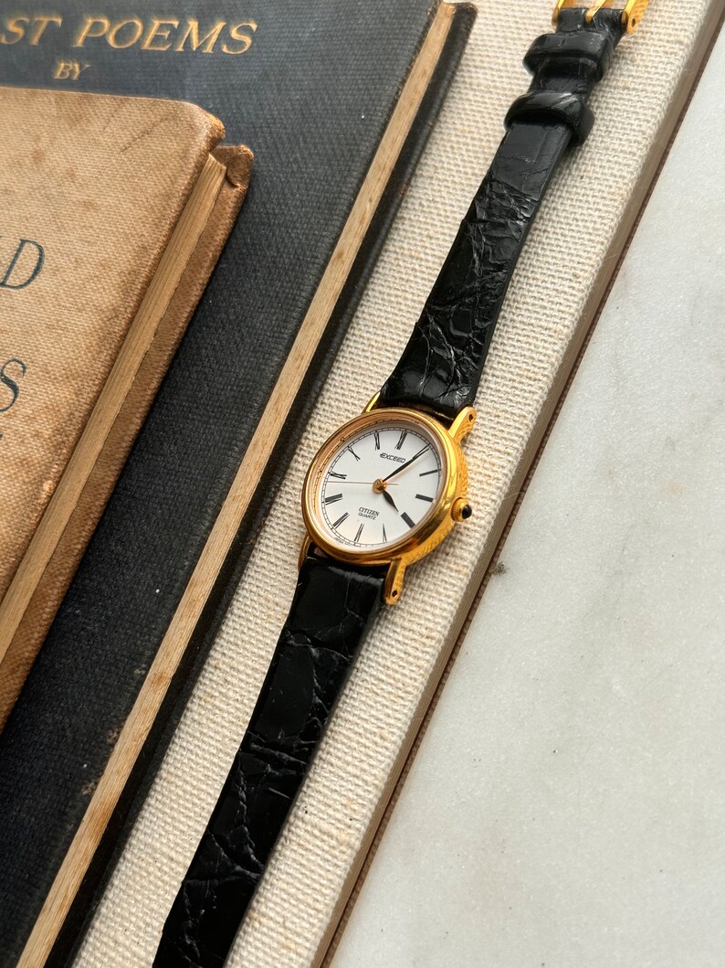 Citizen Exceed Ladies Watch Vintage 1980s Sapphire Glass With Ruby ...