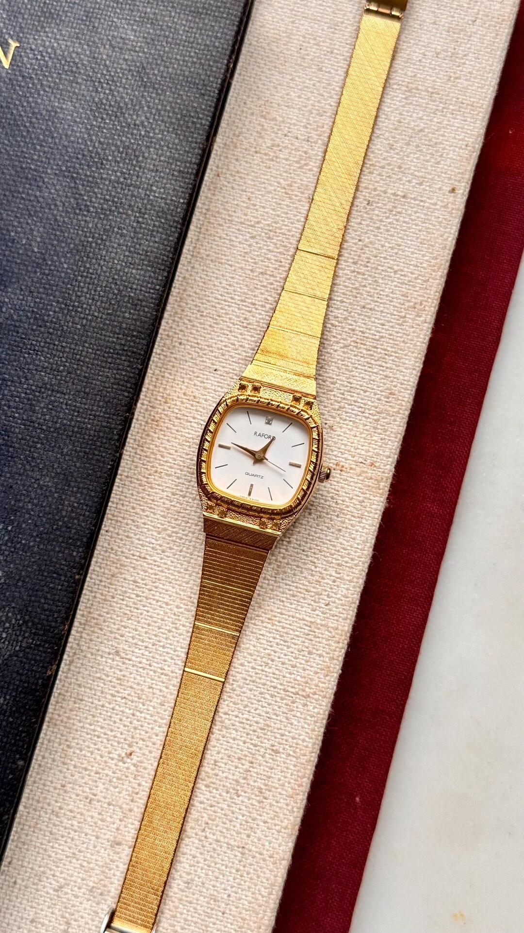 Raford Vintage Watch With Gold Plated Integrated Bracelet - Etsy