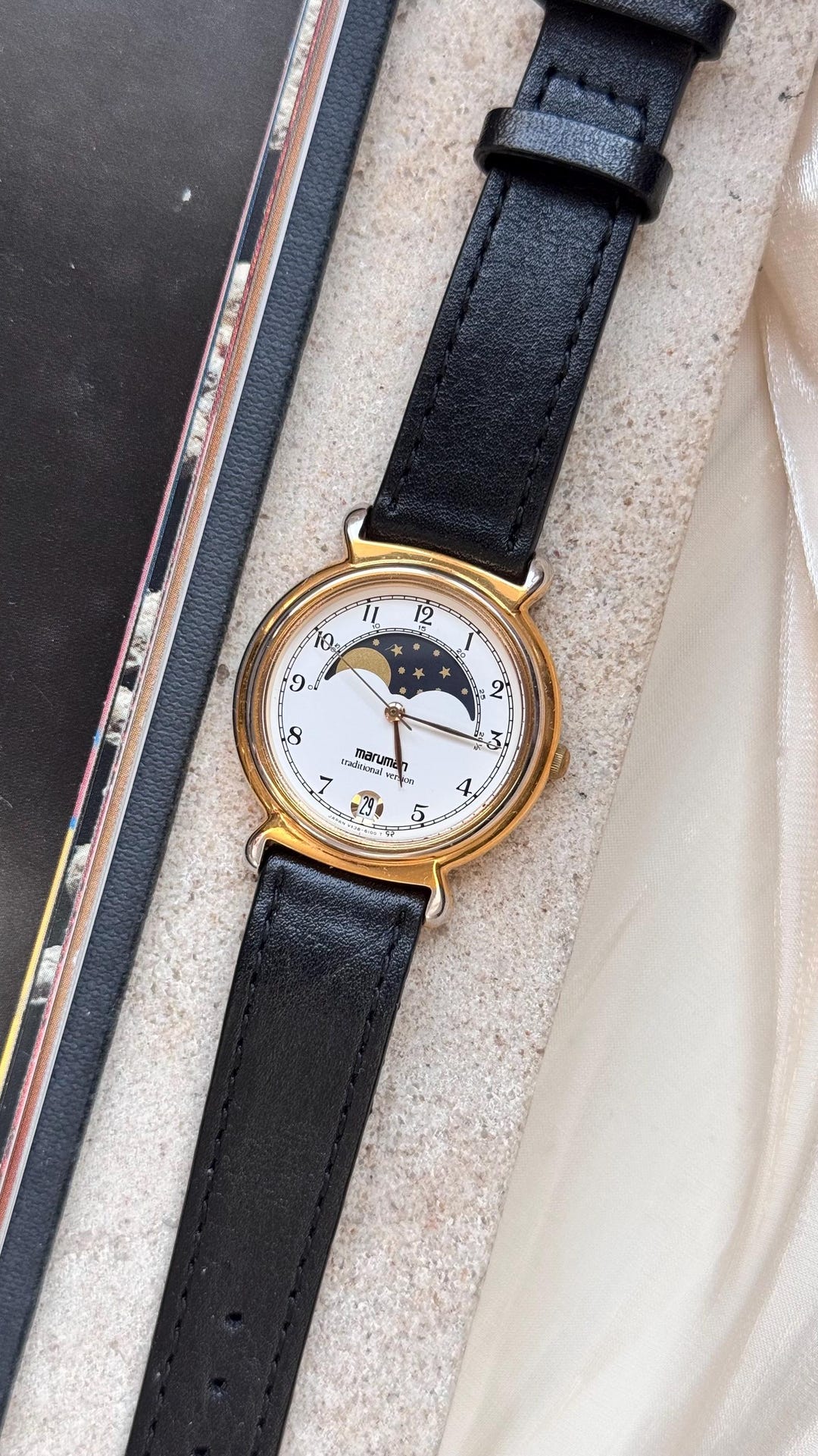 Seiko Maruman Vintage Watch With Moonphase Calendar - Etsy