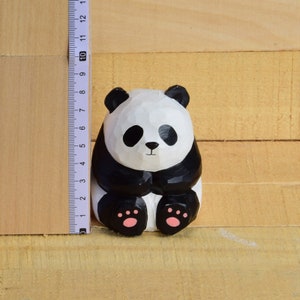 Handcrafted Wooden Panda Figurine - Etsy