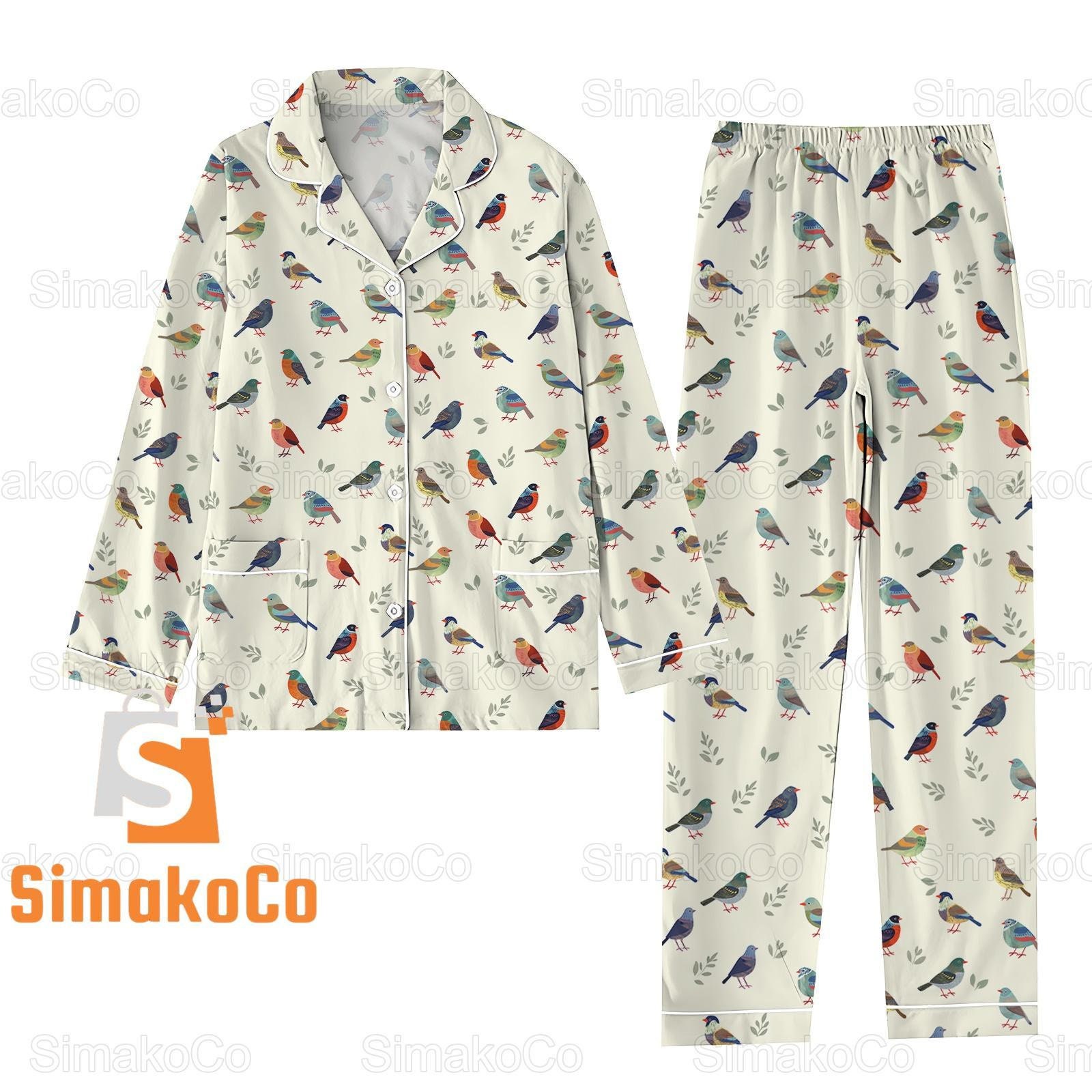 Bird Pajamas Set, Bird Pajamas, Bird Lover Gift, Funny Bird Shirt, Gift ...