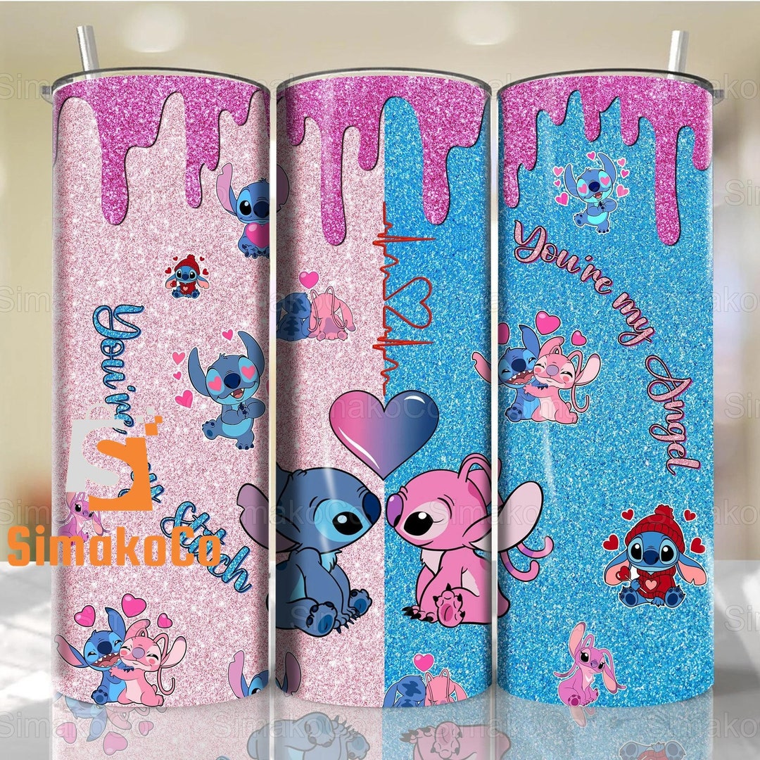 Stitch Angel Skinny Tumbler Stitch Angel Tumbler Couple Tumbler