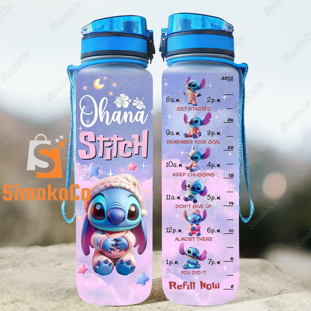 Stitch Water Tracker Bottle, Stitch Water Tracker, Stitch Sports Bottle ...