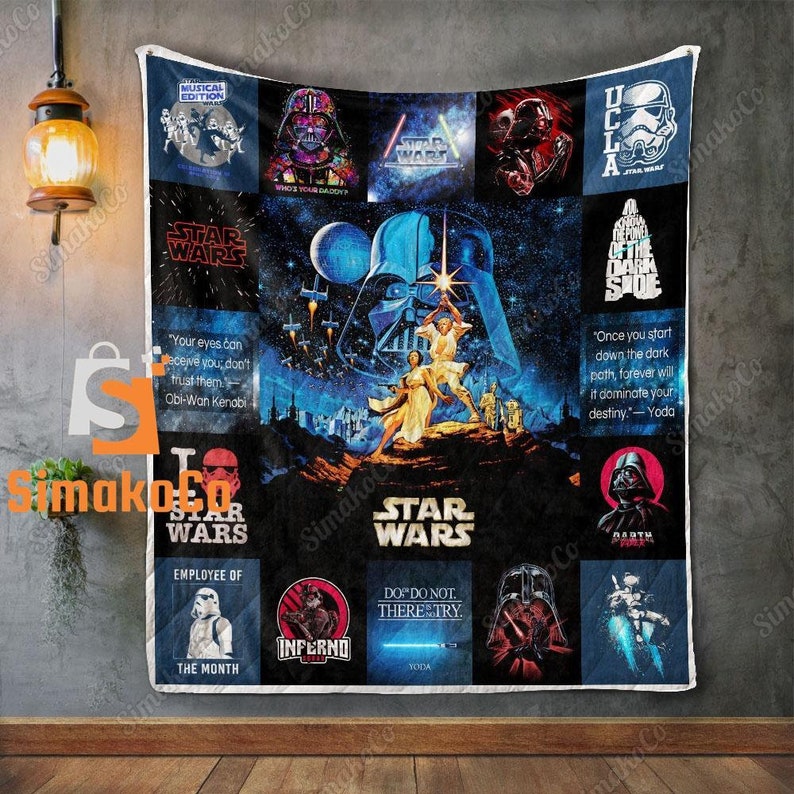 Star Wars Quilt, Darth Vader Quilt, Star Wars Gifts, Star Wars Bedding Quilt, Star Wars ...
