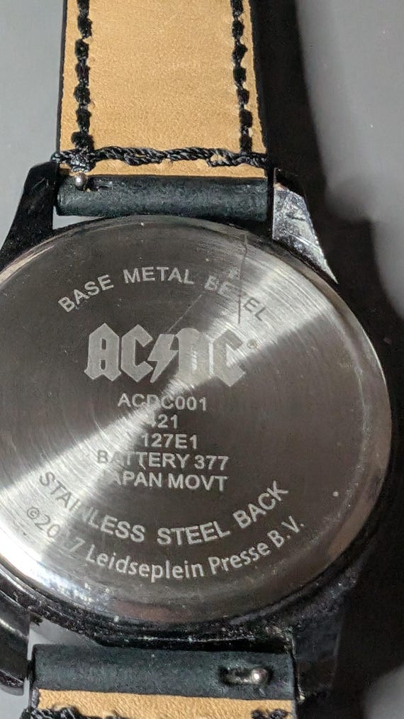 Certified Rock Band AC/DC quartz watch with new batte… - Gem