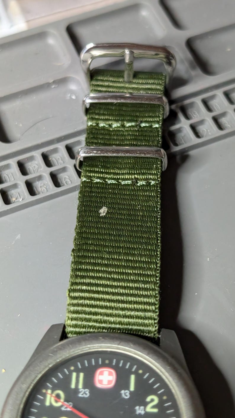 Vintage Wenger Swiss Army Quartz Field Watch With New Battery. New OD ...