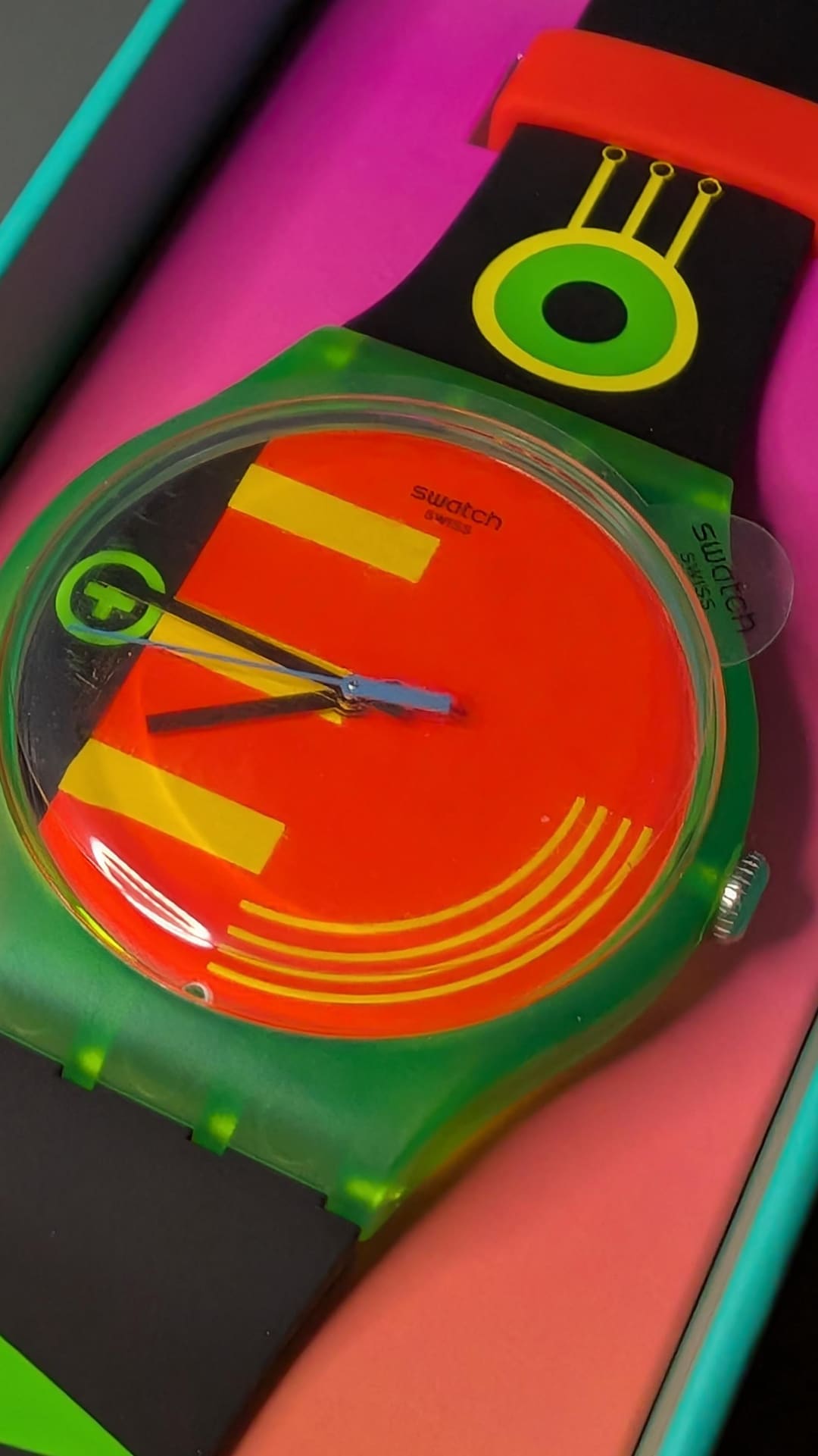 Swatch Limited Edition Neon Quartz Watch. the Watch Has Never Been Worn ...
