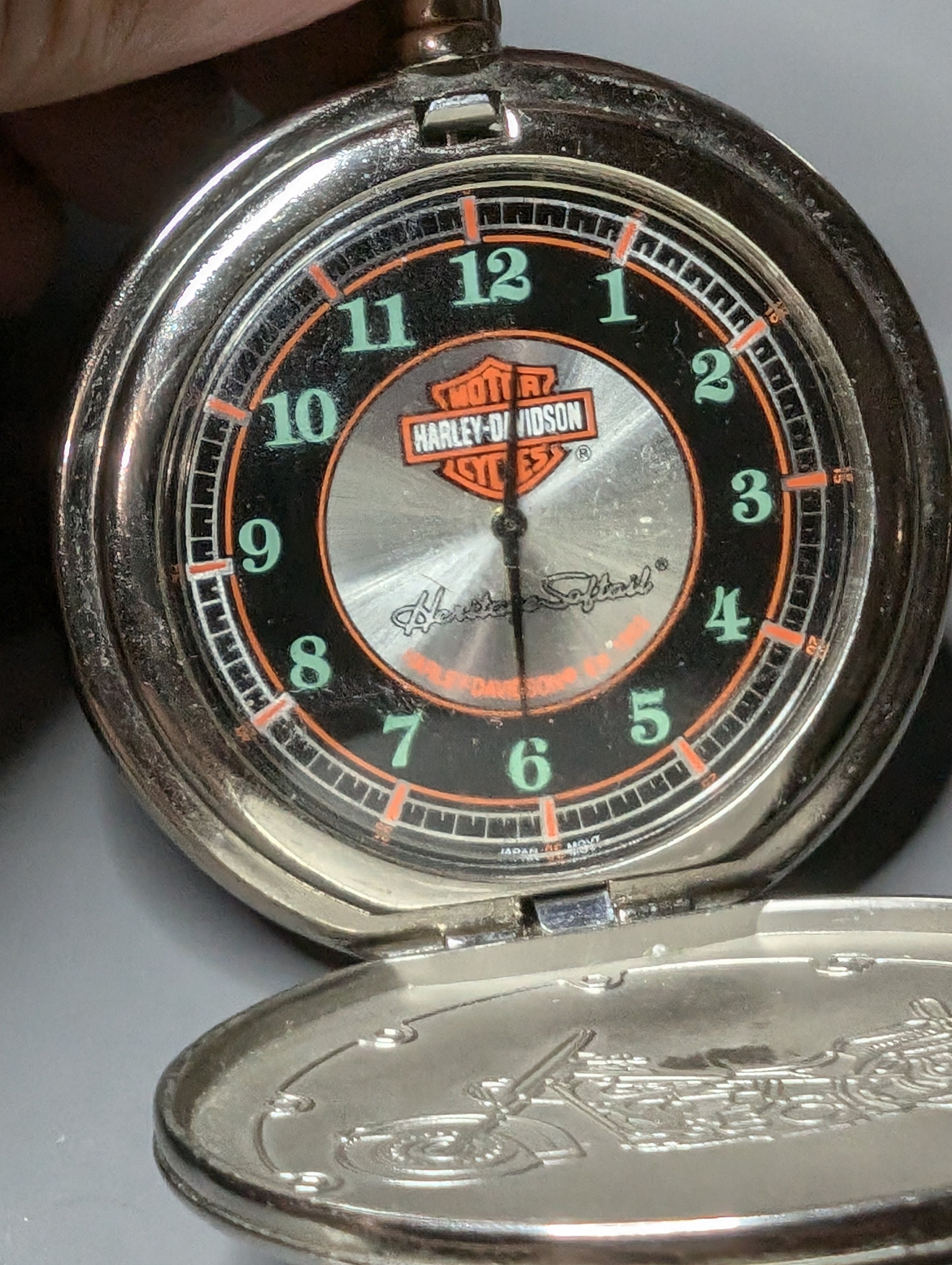 Harley-davidson Franklin Mint Quartz Pocket Watch. in Good Condition ...